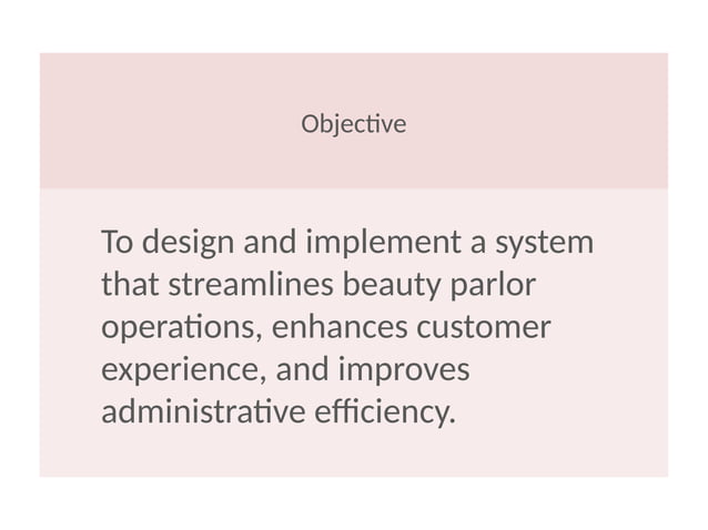 Beauty_Parlour_Management_System in php sql for final year project | PPTX