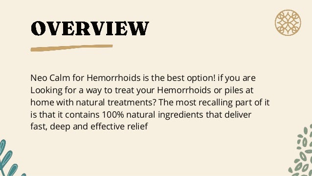 Neo Calm For Hemorrhoids | NeoFlexcen | PPTX | Blood Disorders ...
