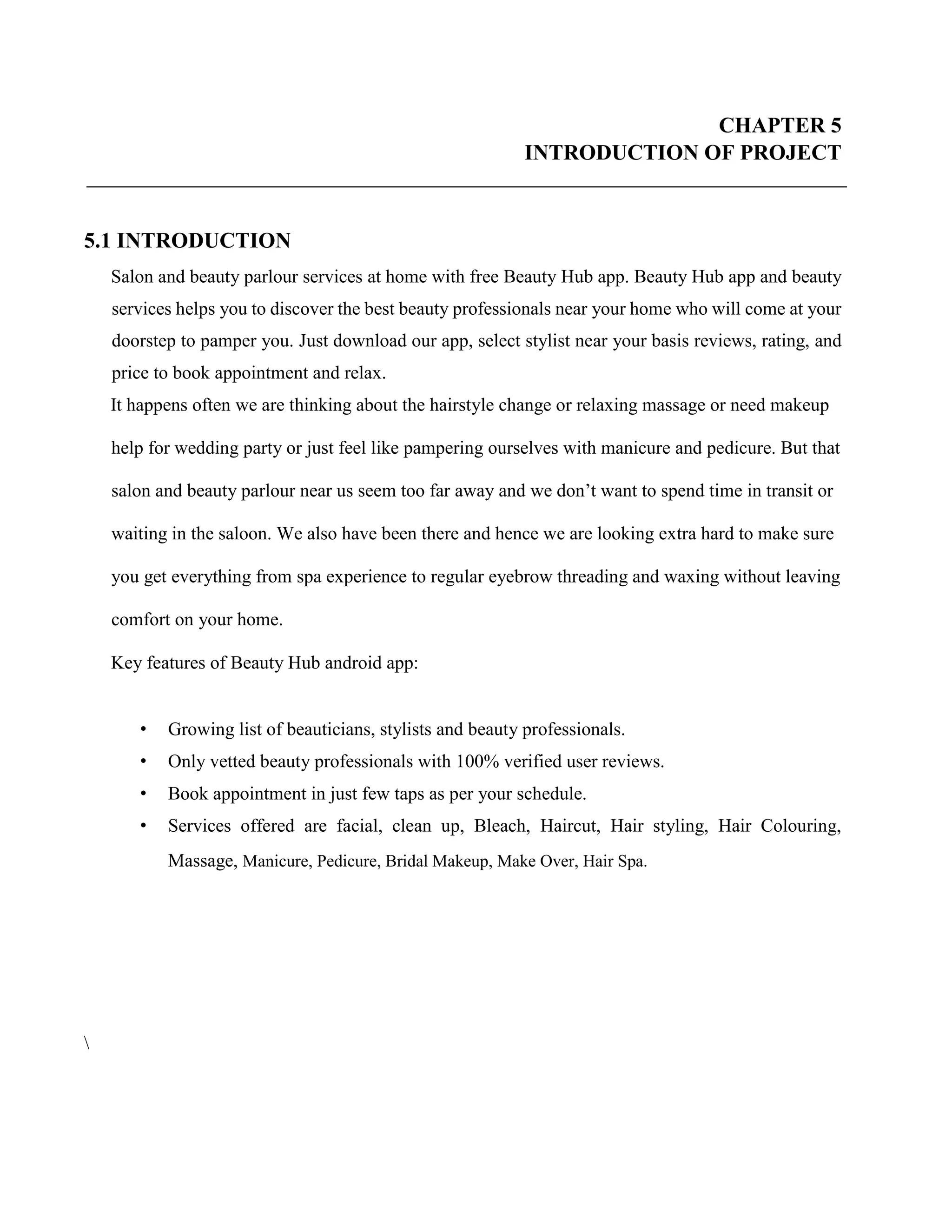 Salon Project Report | PDF