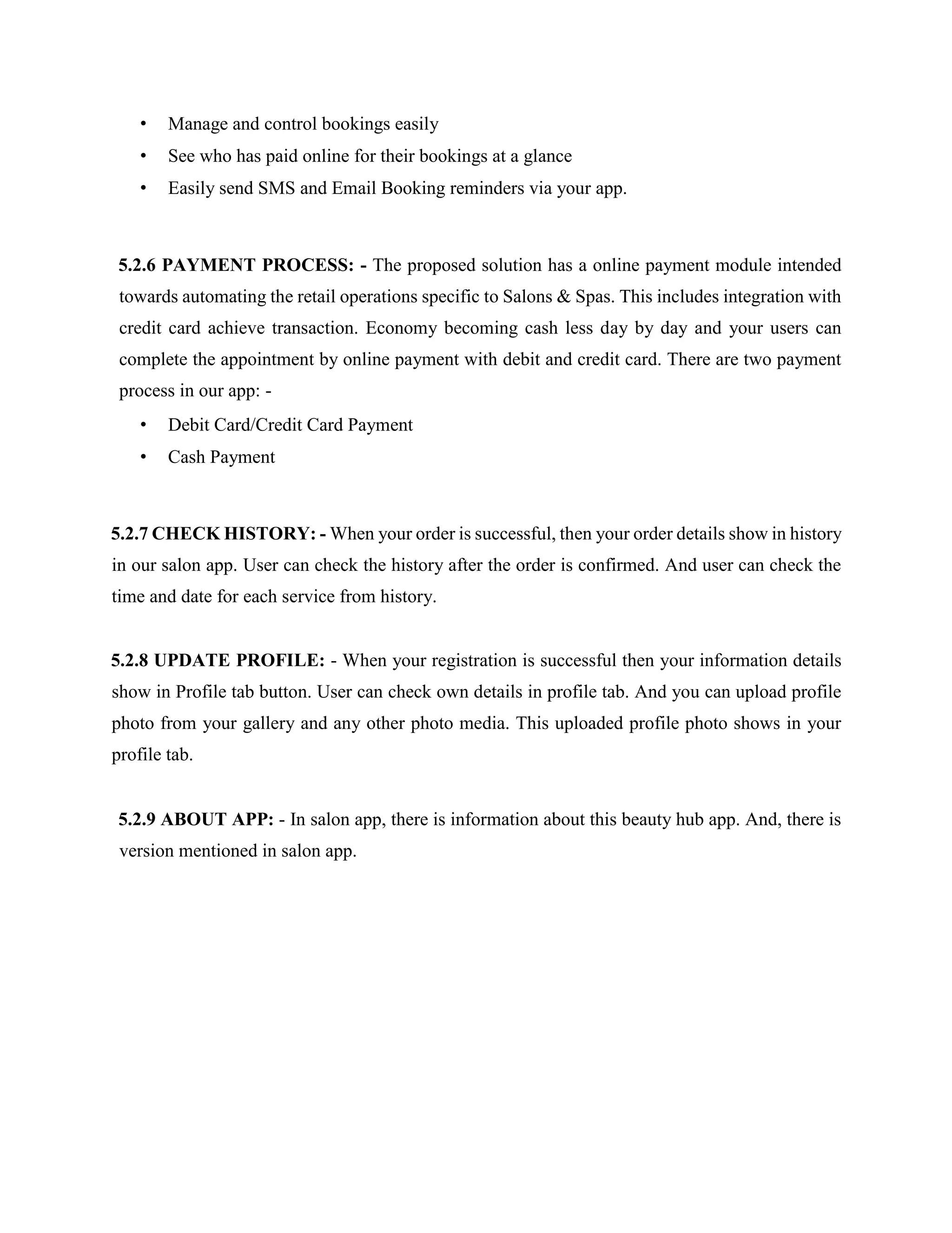 Salon Project Report | PDF