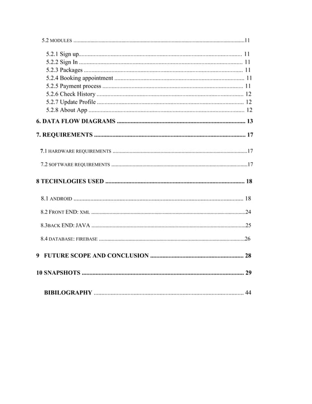 Salon Project Report | PDF