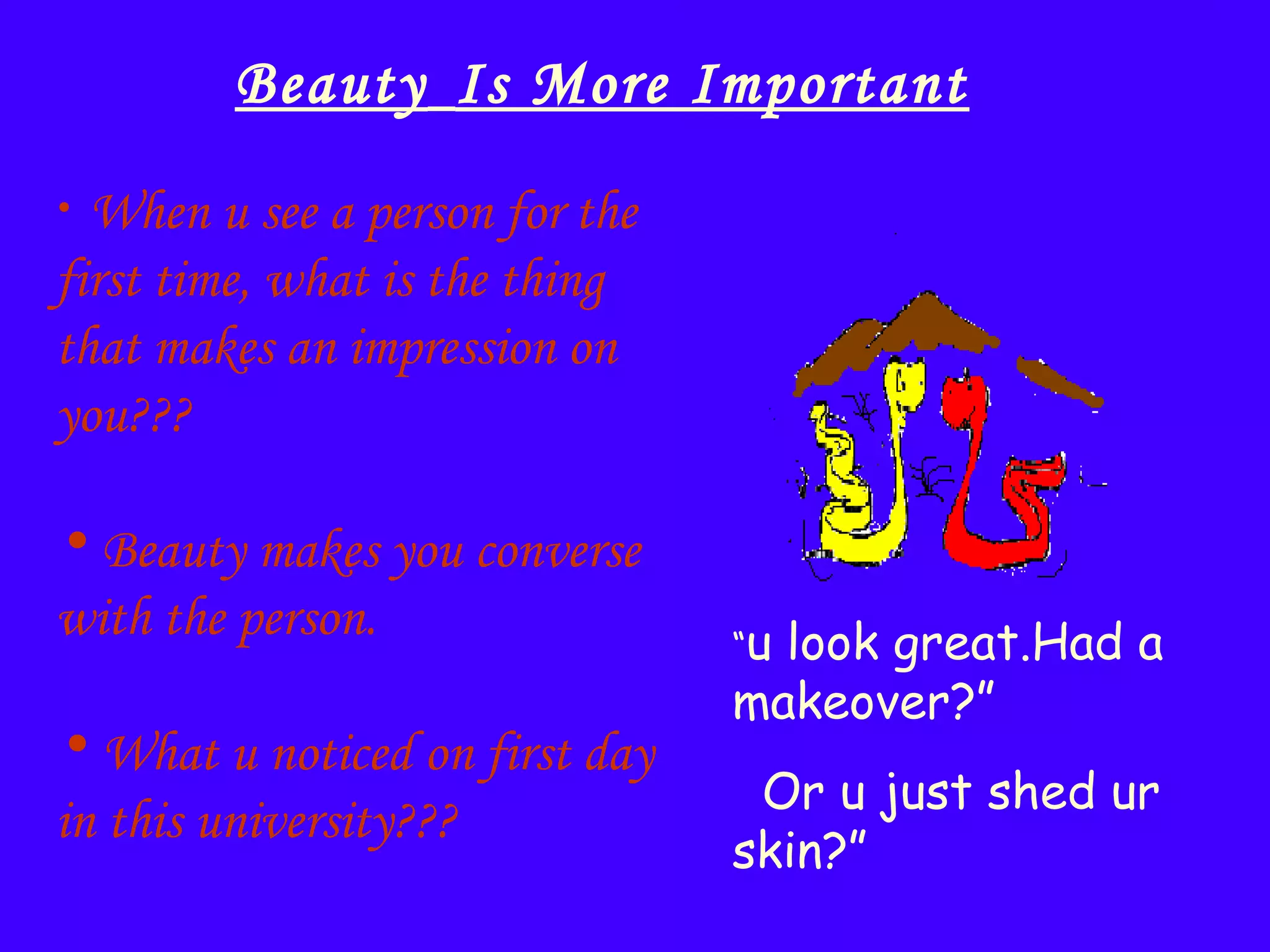 Beauty vs intelligence | PPT