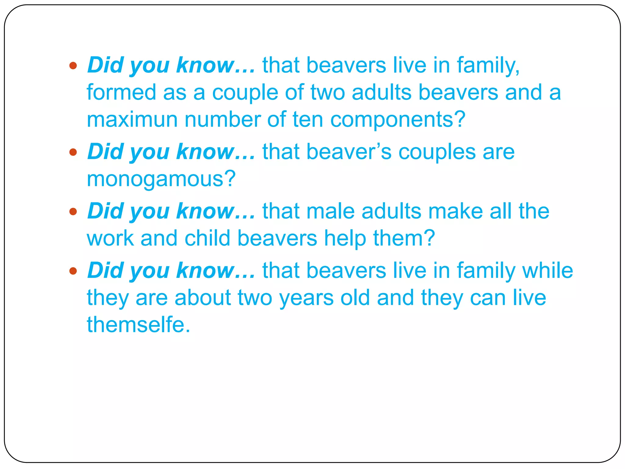 Beavers. | PPTX