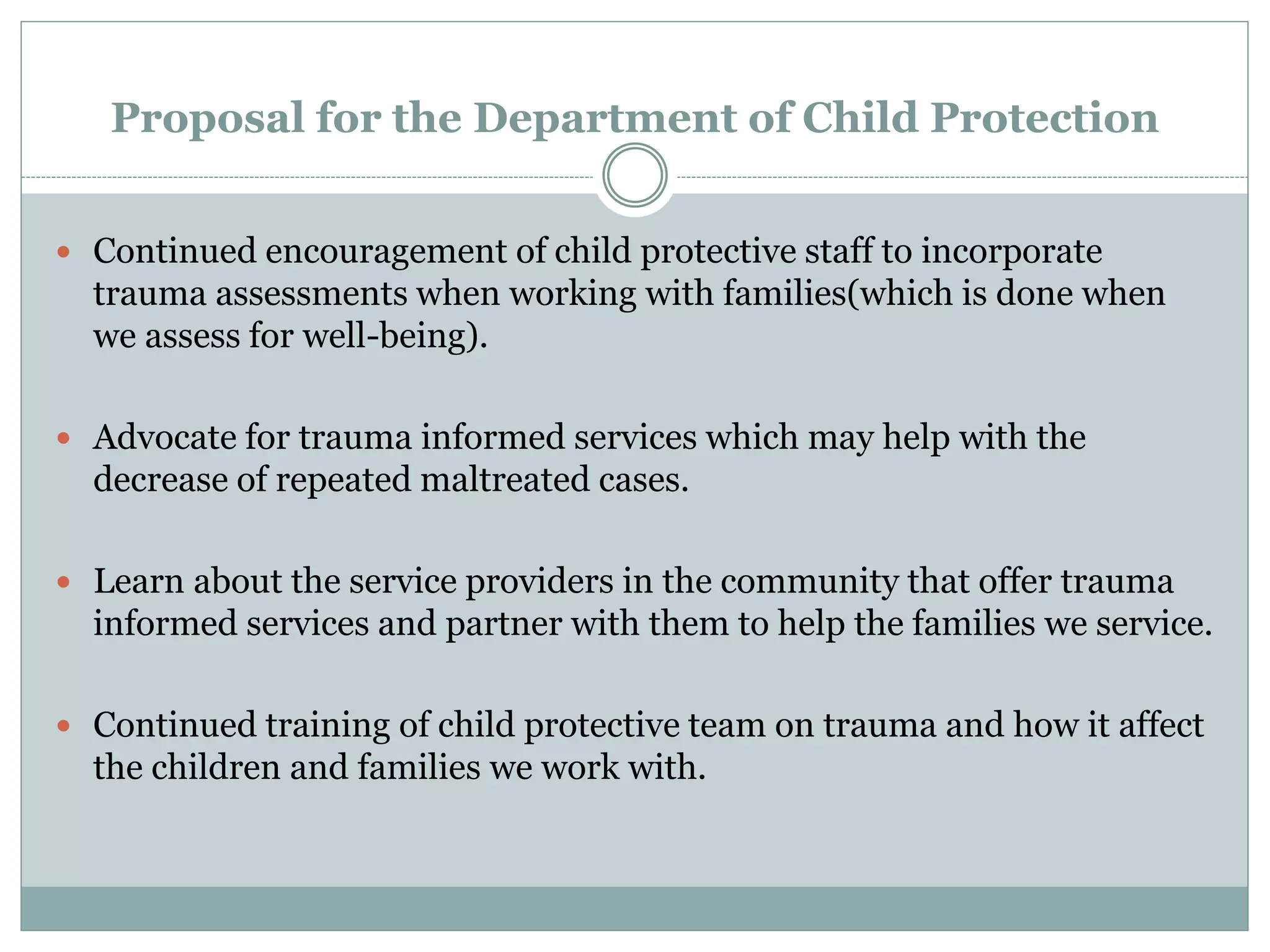 Promoting a trauma informed lens | PPT