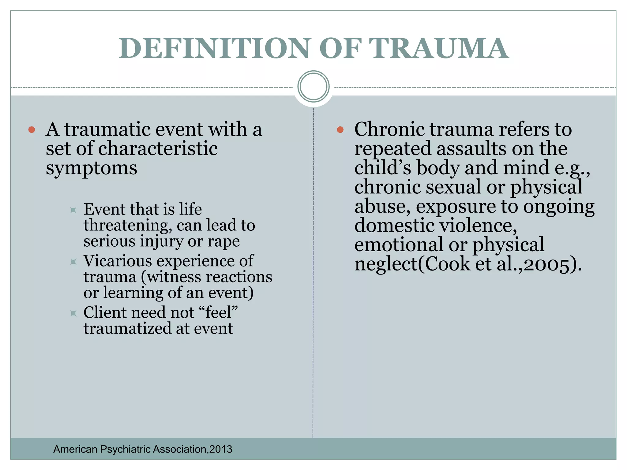 Promoting a trauma informed lens | PPT