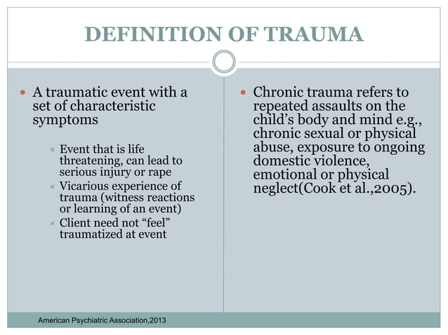 Promoting a trauma informed lens | PPT