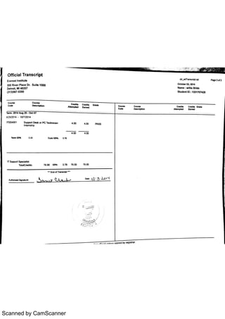 Transcripts_Career Diploma | PDF