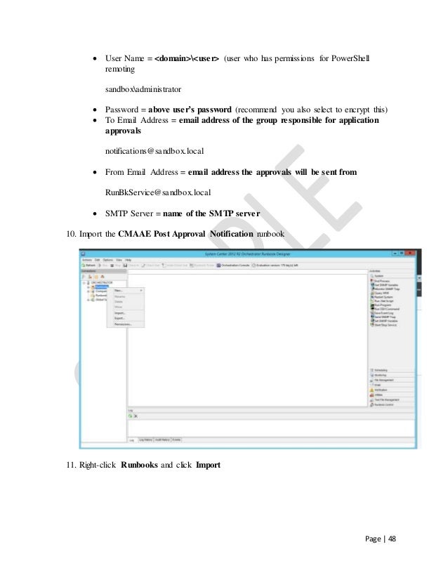 Application Catalog and Approval Runbooks Sample