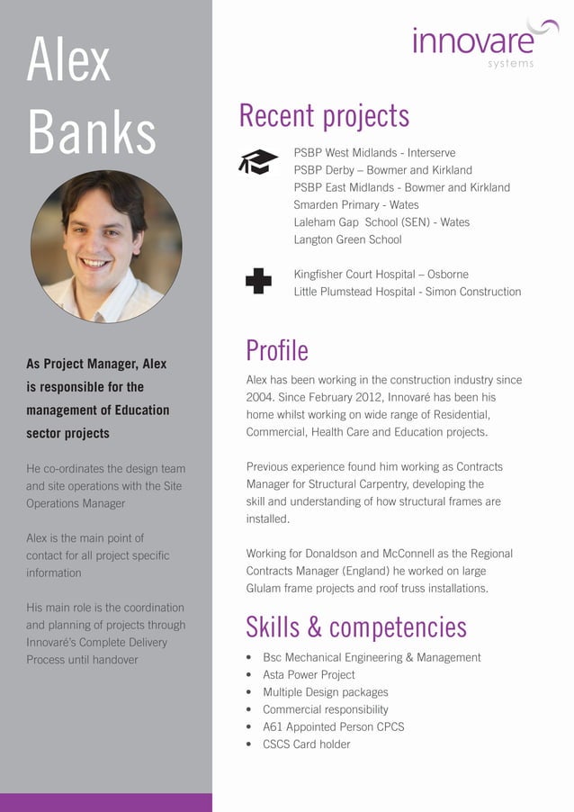Project Manager Alex Banks CV | PDF
