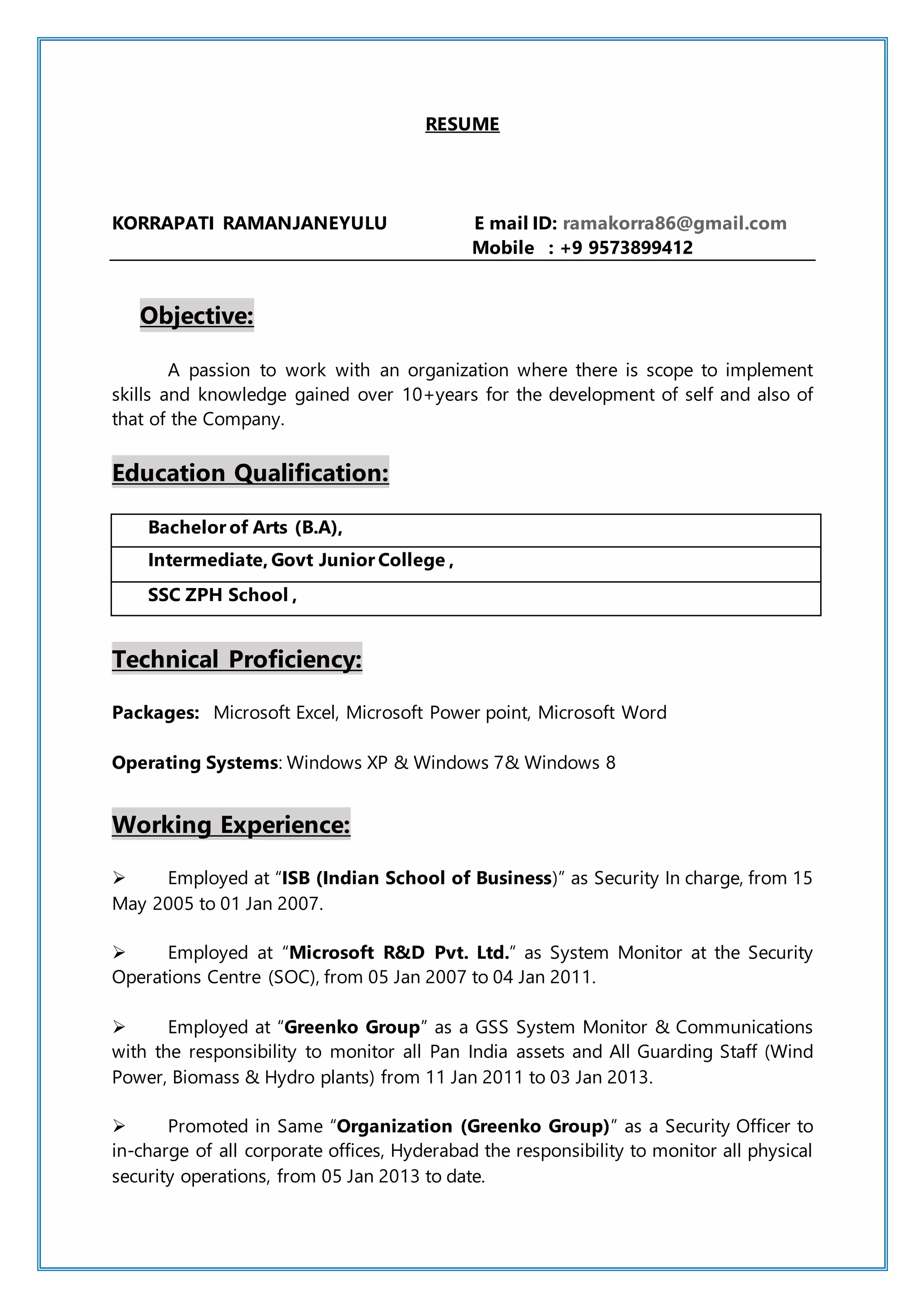 Resume | DOCX
