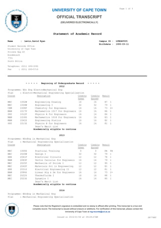 Official Transcript | PDF | Undergraduate Education | College Education