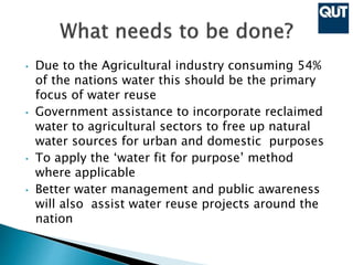 Water Reuse: Benefits and Challenges | PPTX