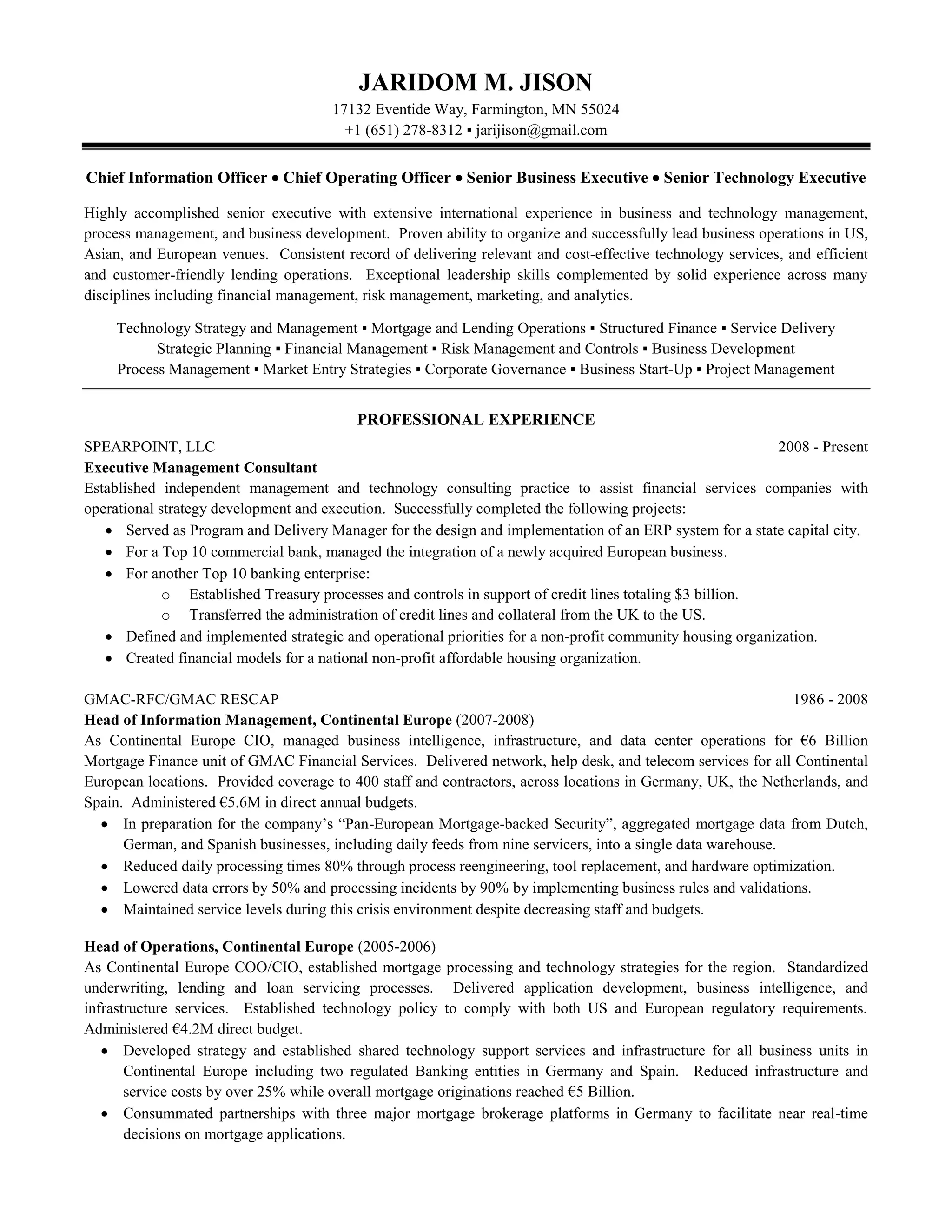 Resume of Jaridom Jison | PDF