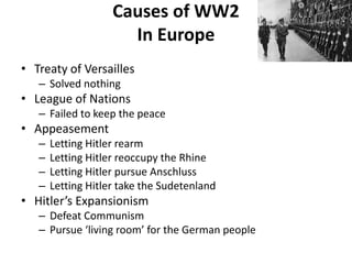 Causes of ww2 revision powerpoint | PPT