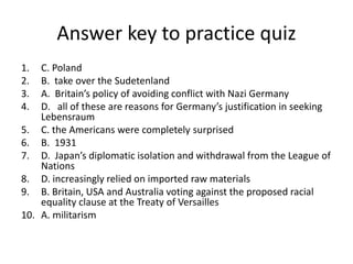 Causes of ww2 revision powerpoint | PPT