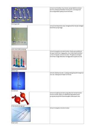 Beberapa alat kimia | PDF