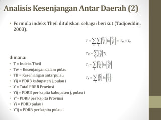 Beberapa analisis dalam ekonomi regional | PDF