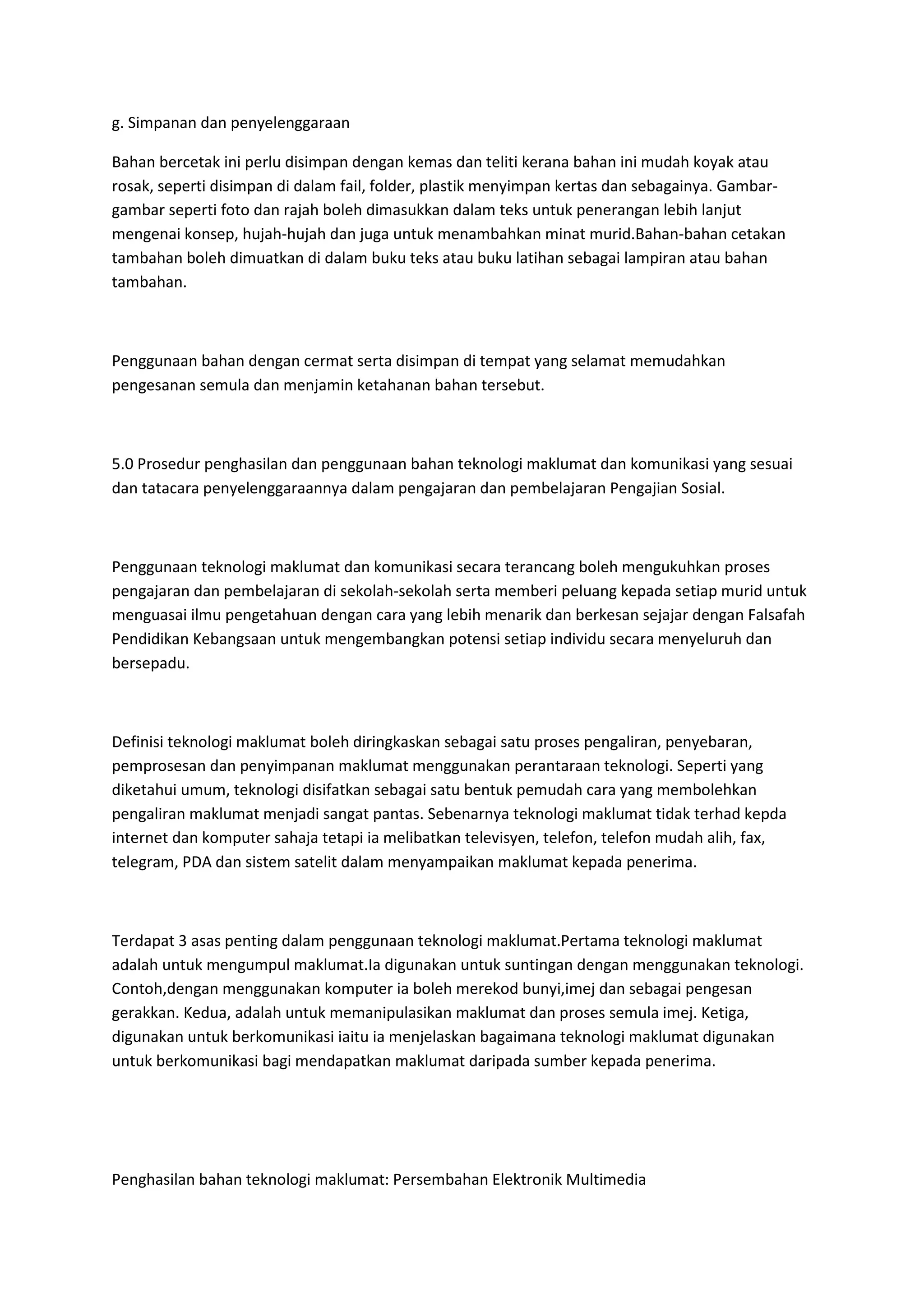 Beberapa ciri penting teori ini dijelaskan seperti berikut | DOCX