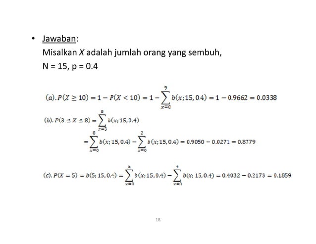 Beberapa distribusi peluang diskrit (1) | PDF