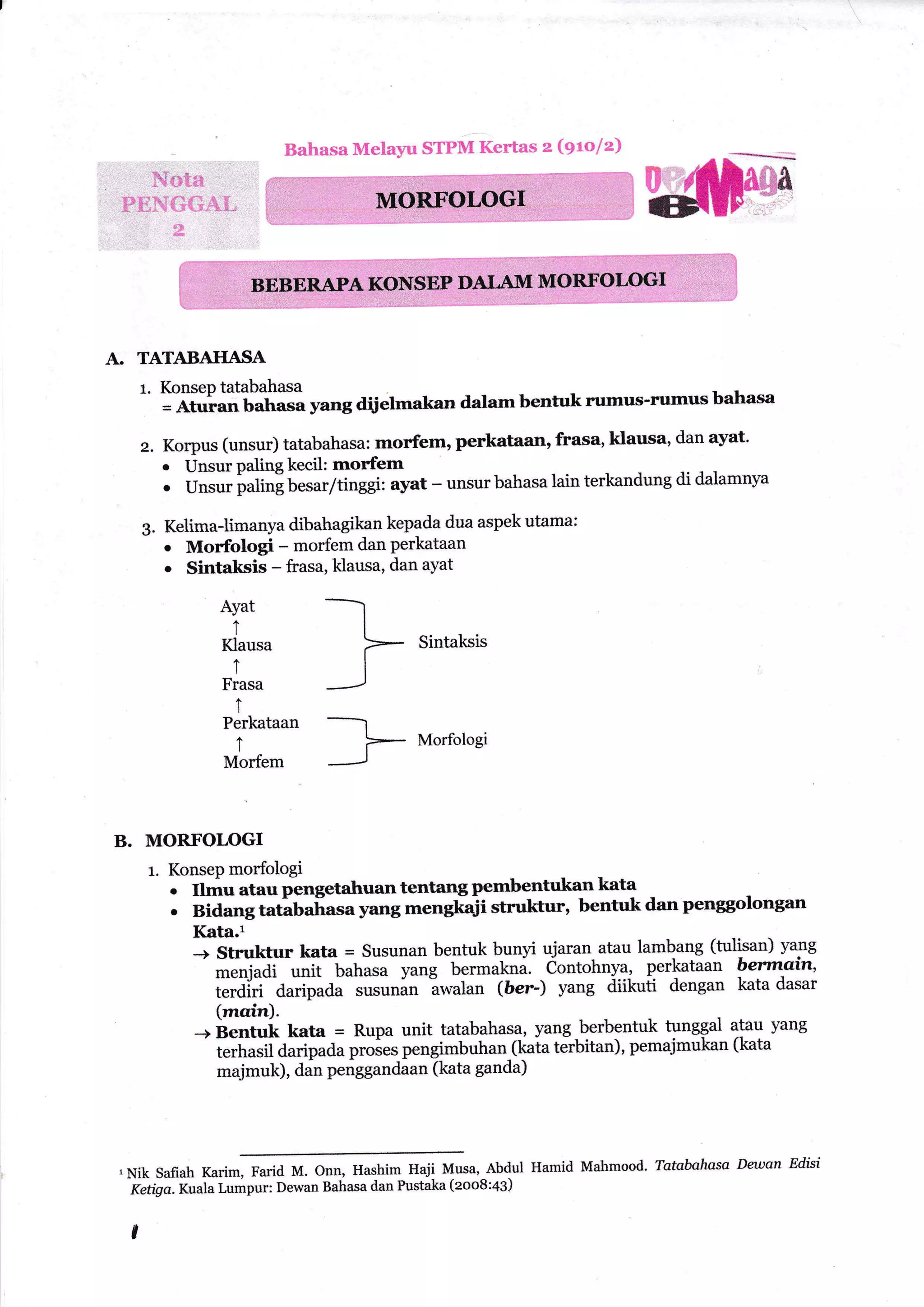 Beberapa konsep dalam morfologi | PDF