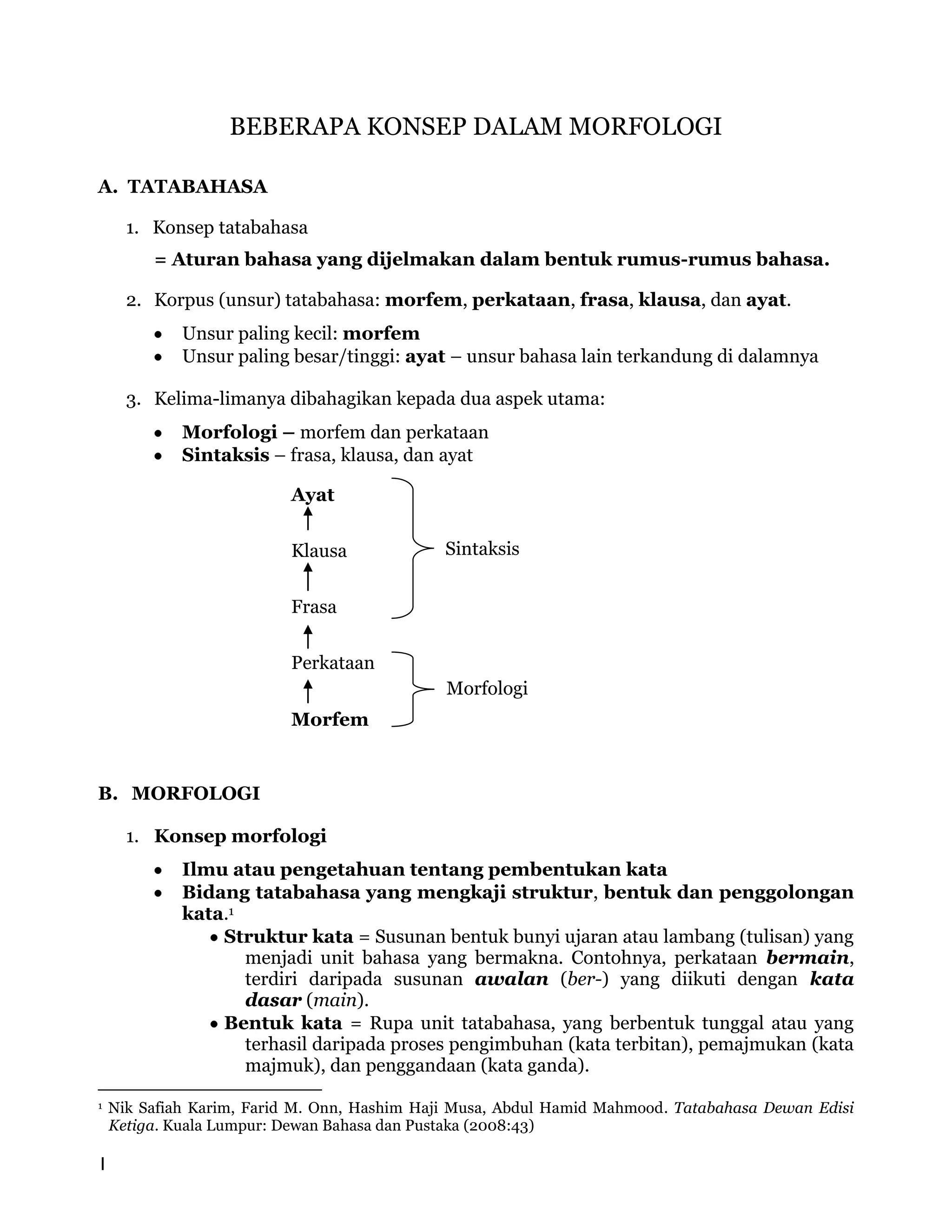 Beberapa konsep tentang morfologi | PDF