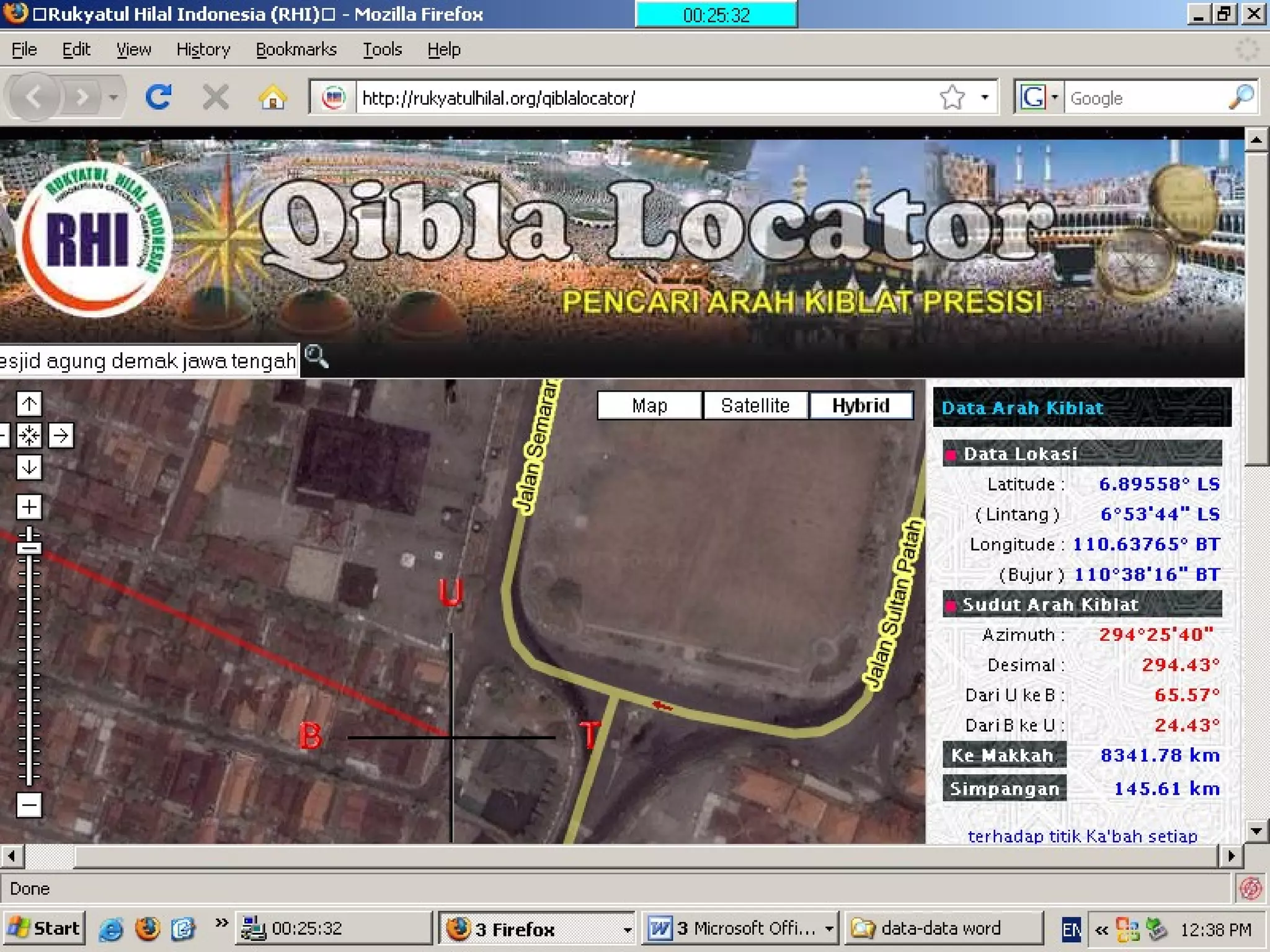 Beberapa metode pengukuran arah kiblat dan plus minusnya | PPT