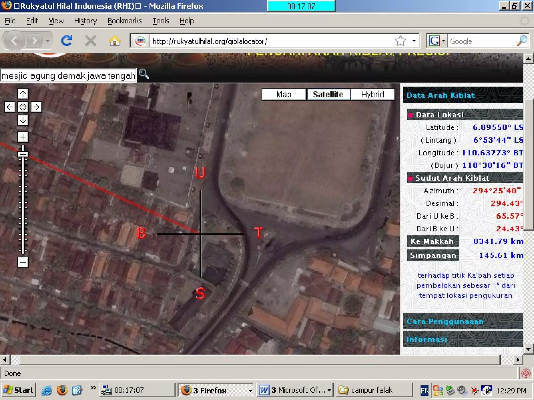 Beberapa metode pengukuran arah kiblat dan plus minusnya | PPT