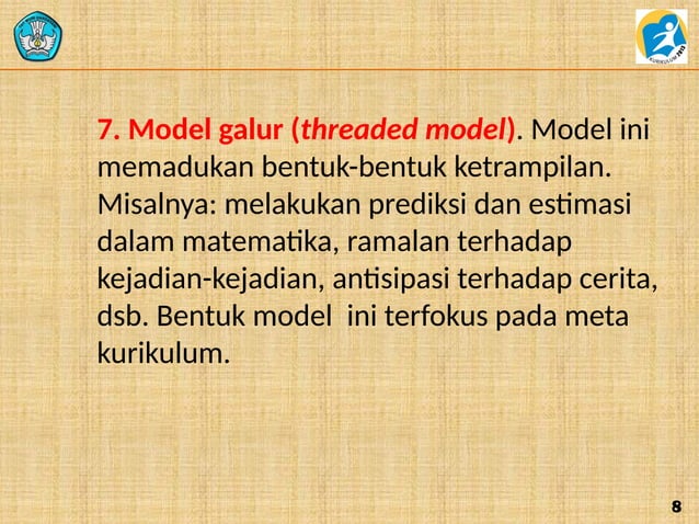 Beberapa Model Tematik terpadu untuk .pptx