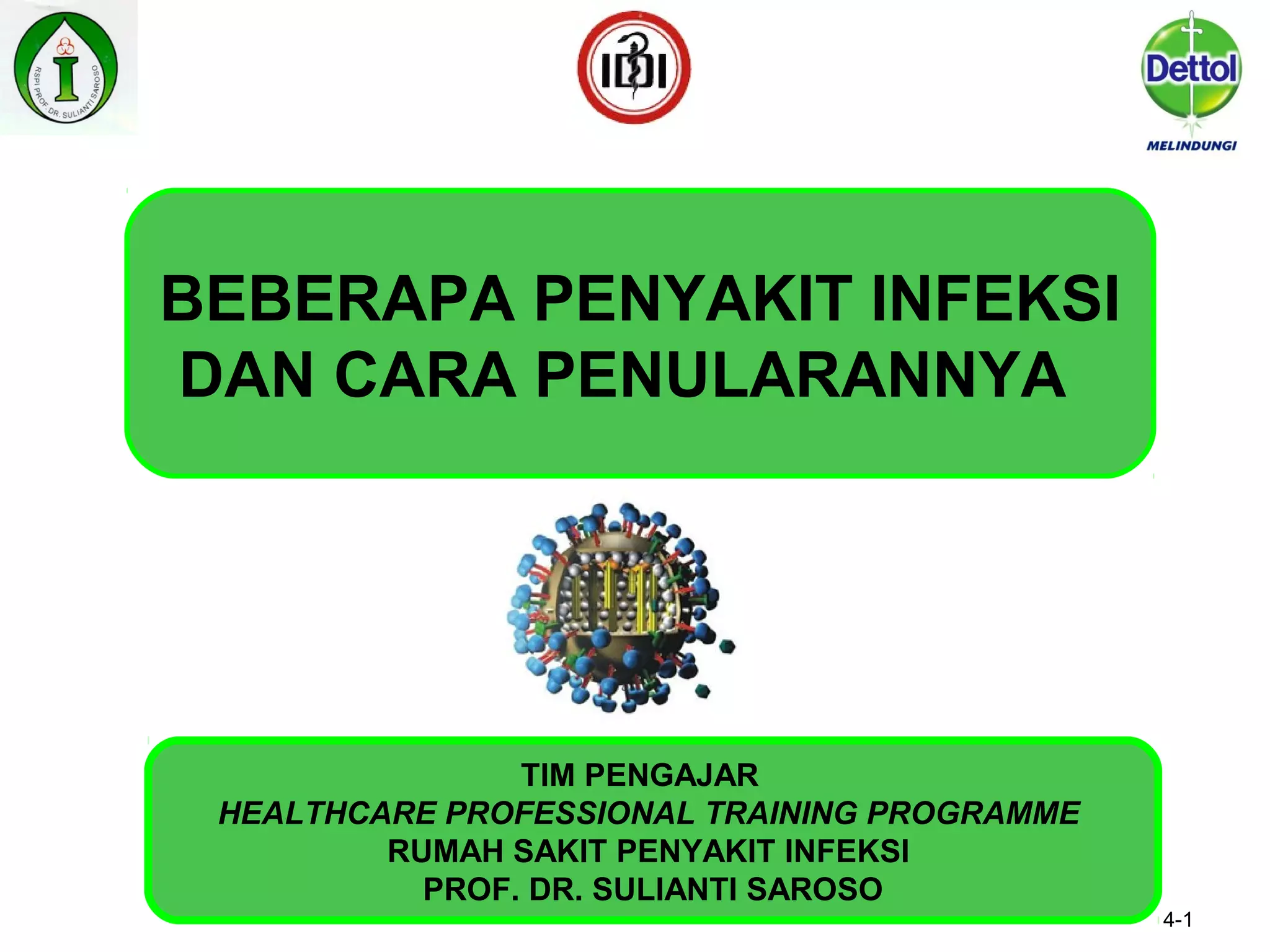 Beberapa penyakit infeksi dan cara penularannya | PPT