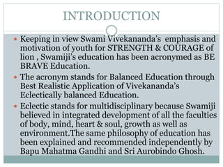 Balanced EducationShould Be Treated As A Compulsory Subject for all ...