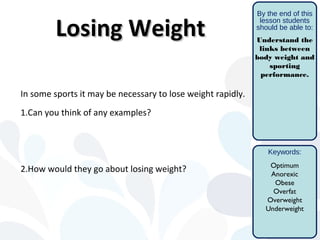 Bec 1.2.1 optimum weight | PPT