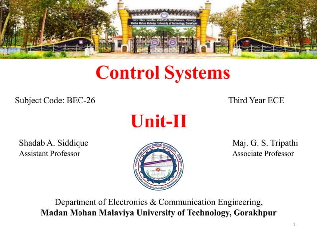 BEC- 26 control systems_unit-II | PPT
