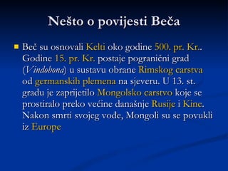Bec, Bratislava - Ivan Kordić | PPT