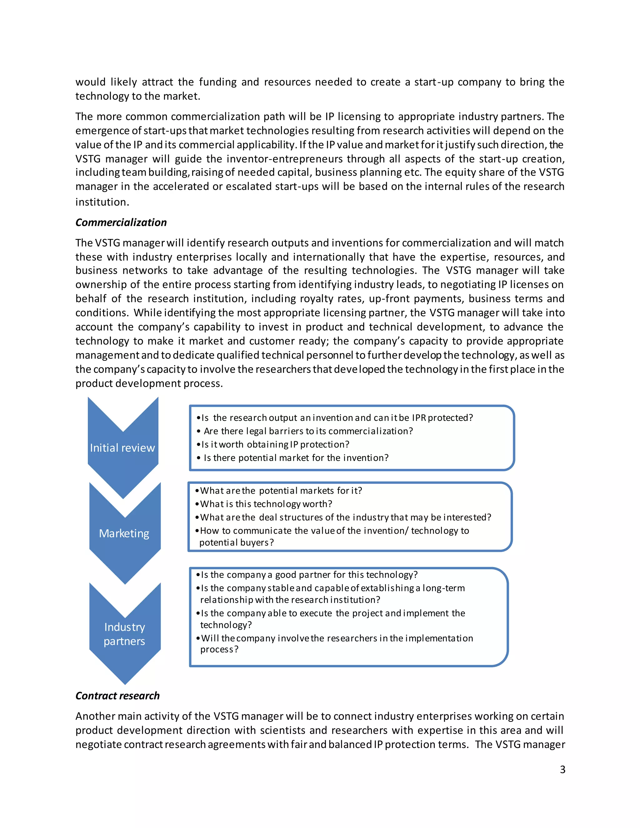 Commercialization model | DOCX | Business | Business and Finance