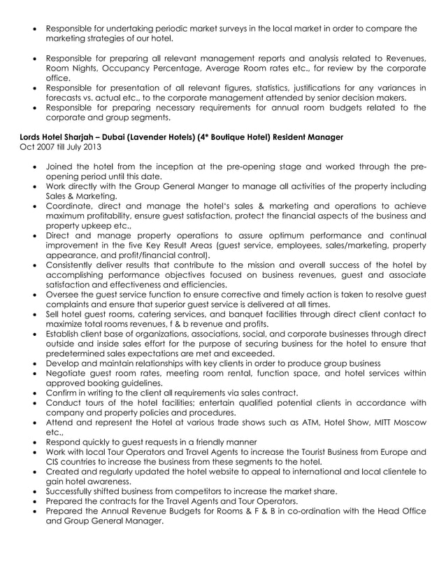 Ashfaq Sheikh Resume - General Manager - PDF | PDF | Hotels and Motels | Travel Type
