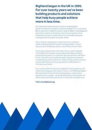 BigHand_Brochure | PDF