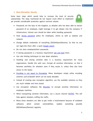 Elementary-Information-Security-Practices | PDF