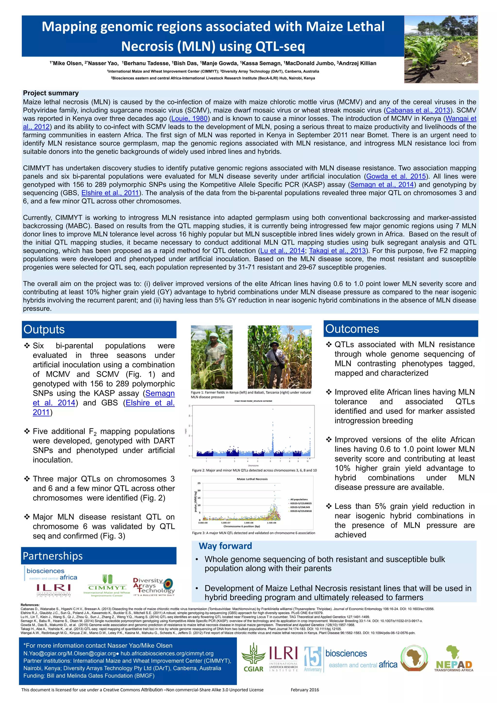 Mapping genomic regions associated with Maize Lethal Necrosis (MLN ...