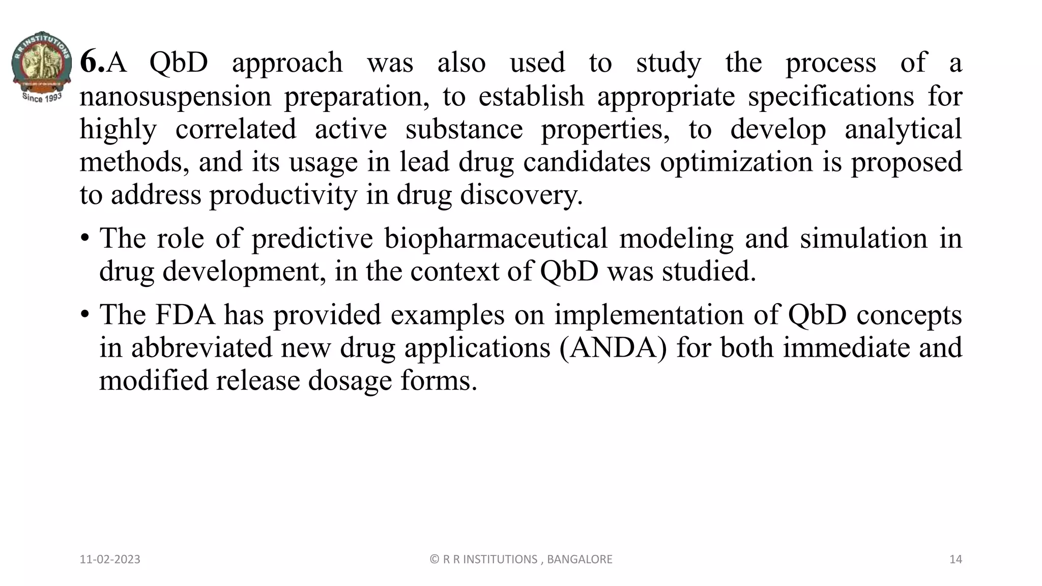 SCIENTIFICALLY BASED QUALITY BY DESIGN(QBD) and APPLICATION.pptx
