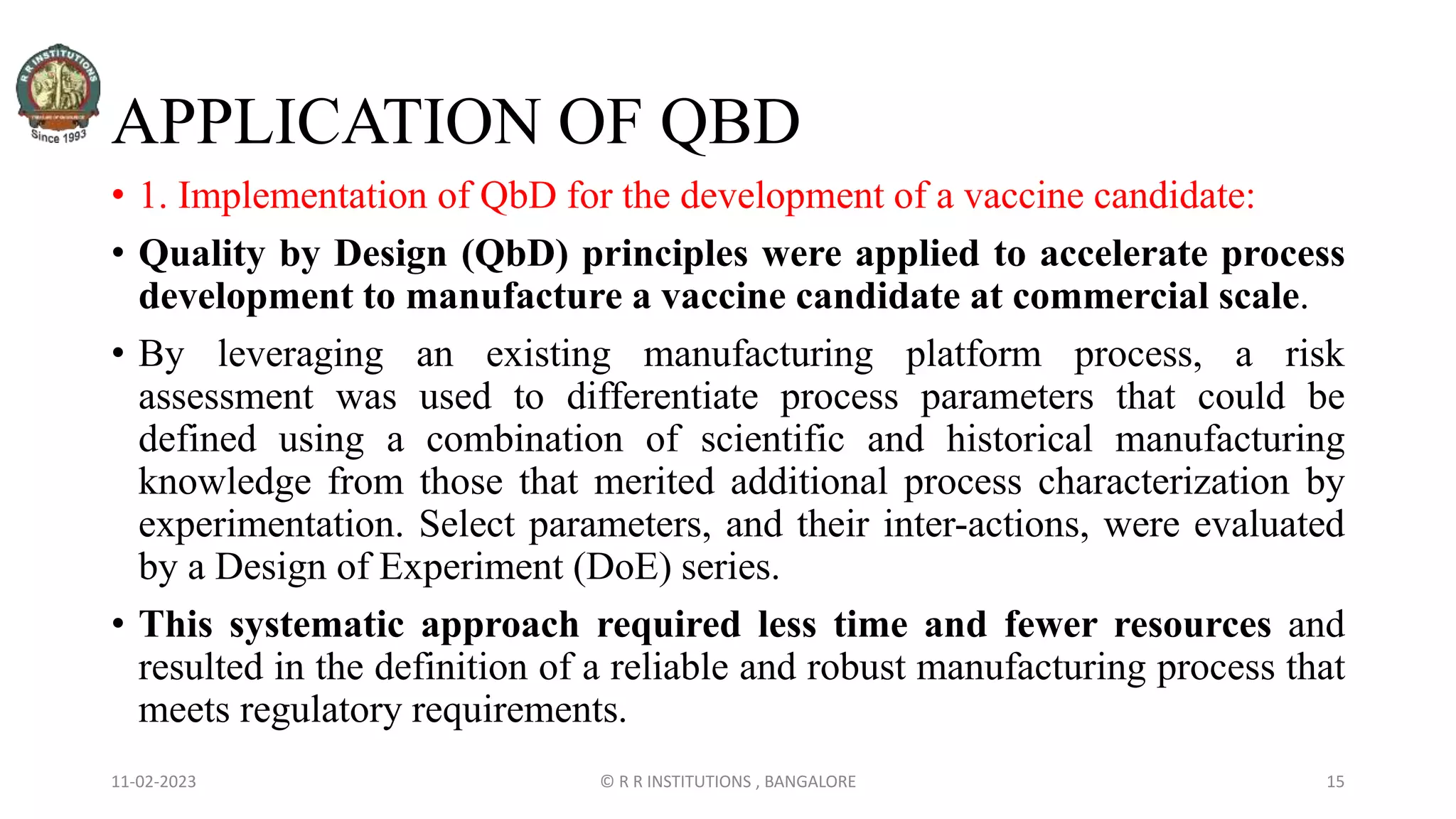 SCIENTIFICALLY BASED QUALITY BY DESIGN(QBD) and APPLICATION.pptx