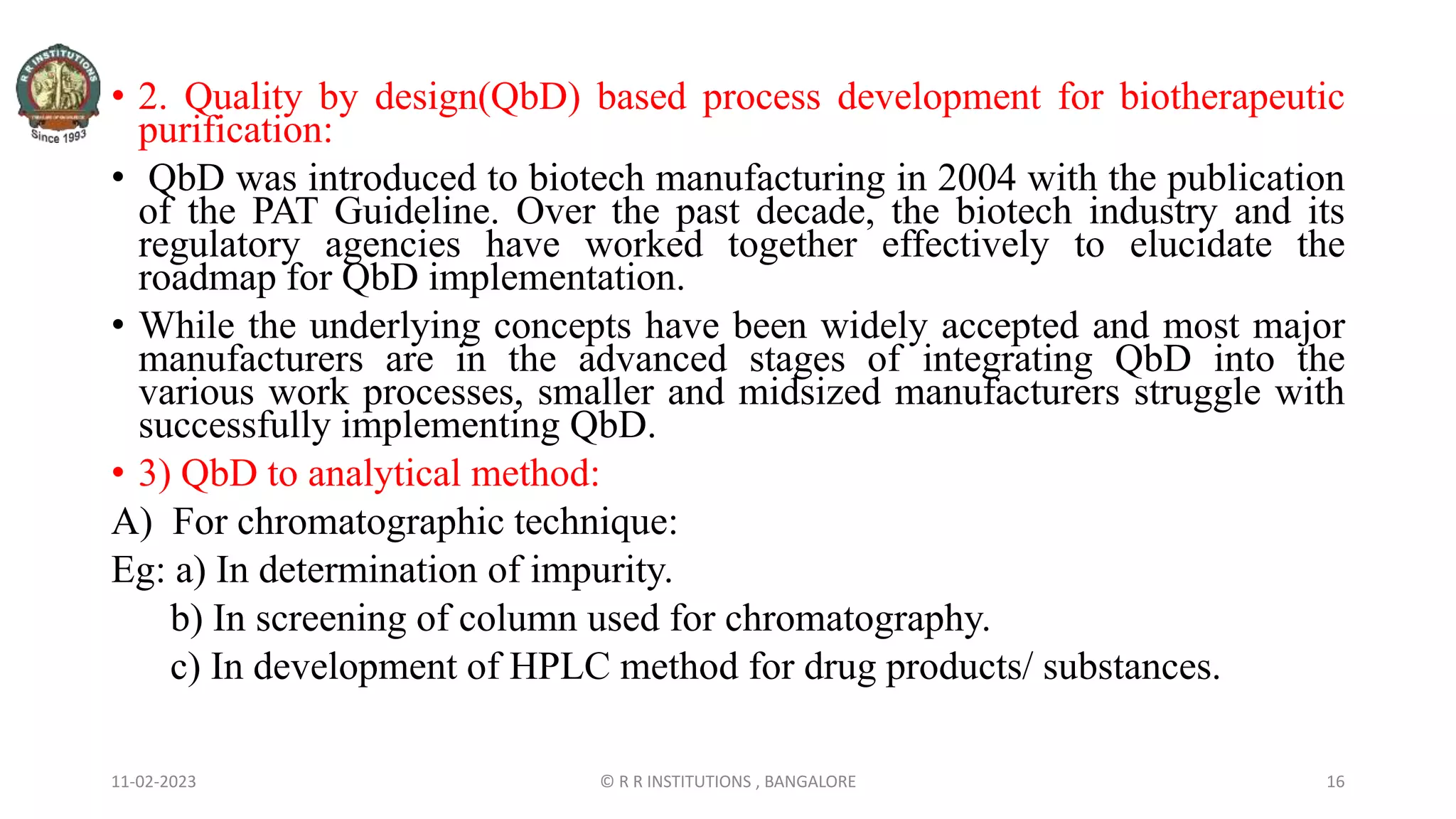 SCIENTIFICALLY BASED QUALITY BY DESIGN(QBD) and APPLICATION.pptx