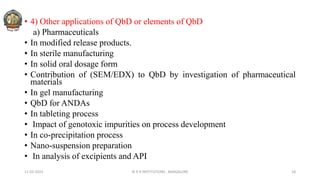 SCIENTIFICALLY BASED QUALITY BY DESIGN(QBD) and APPLICATION.pptx