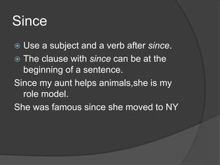 Because, due to , since | PPT