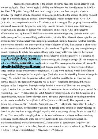 because Electron Affinity is the amount of energy.pdf