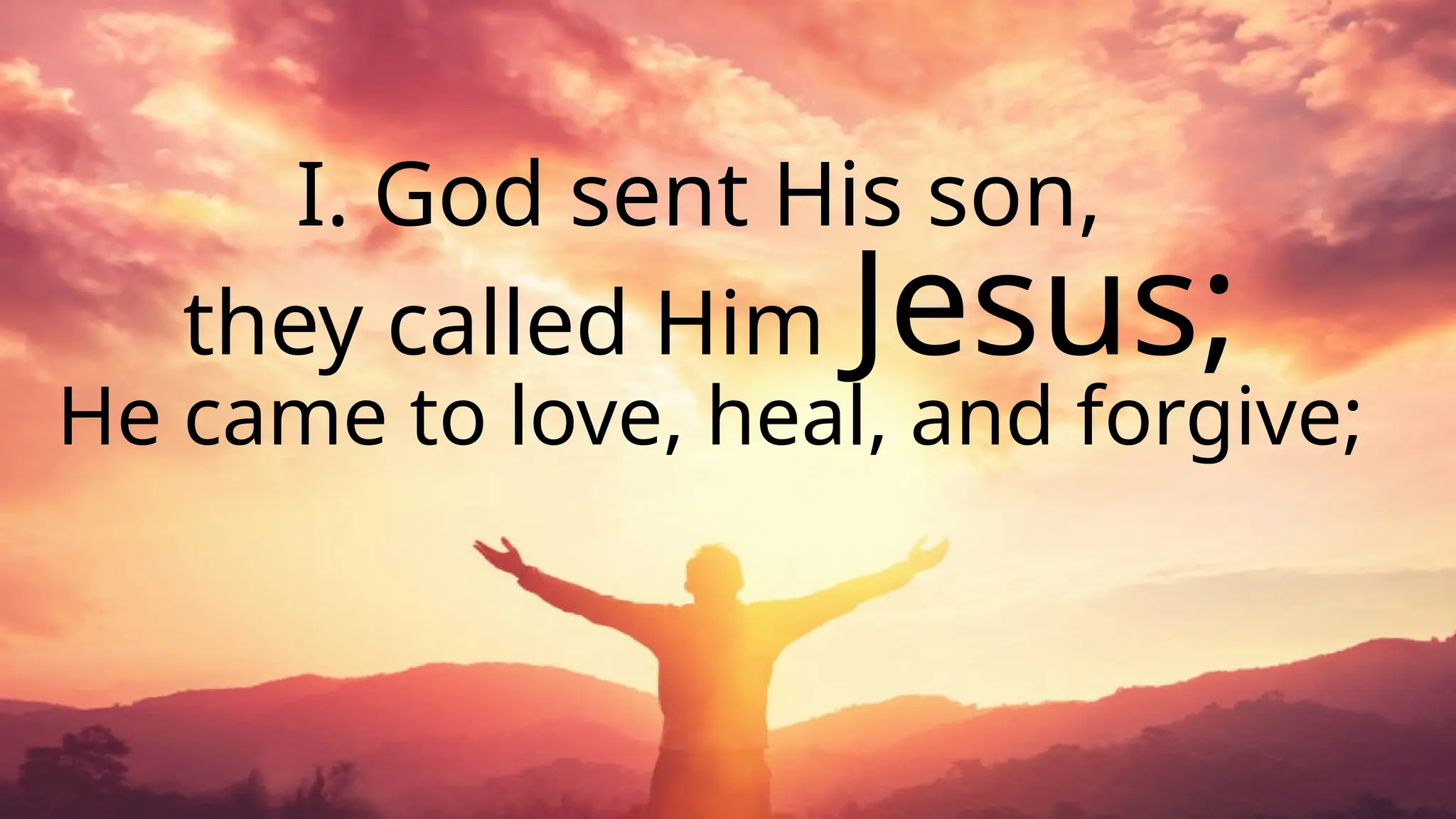 Because He lives.pptx, hymns of love, lyrics with christian background | PPTX