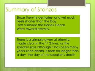 "Because i could not stop for death" by Emily Dickinson | PPTX