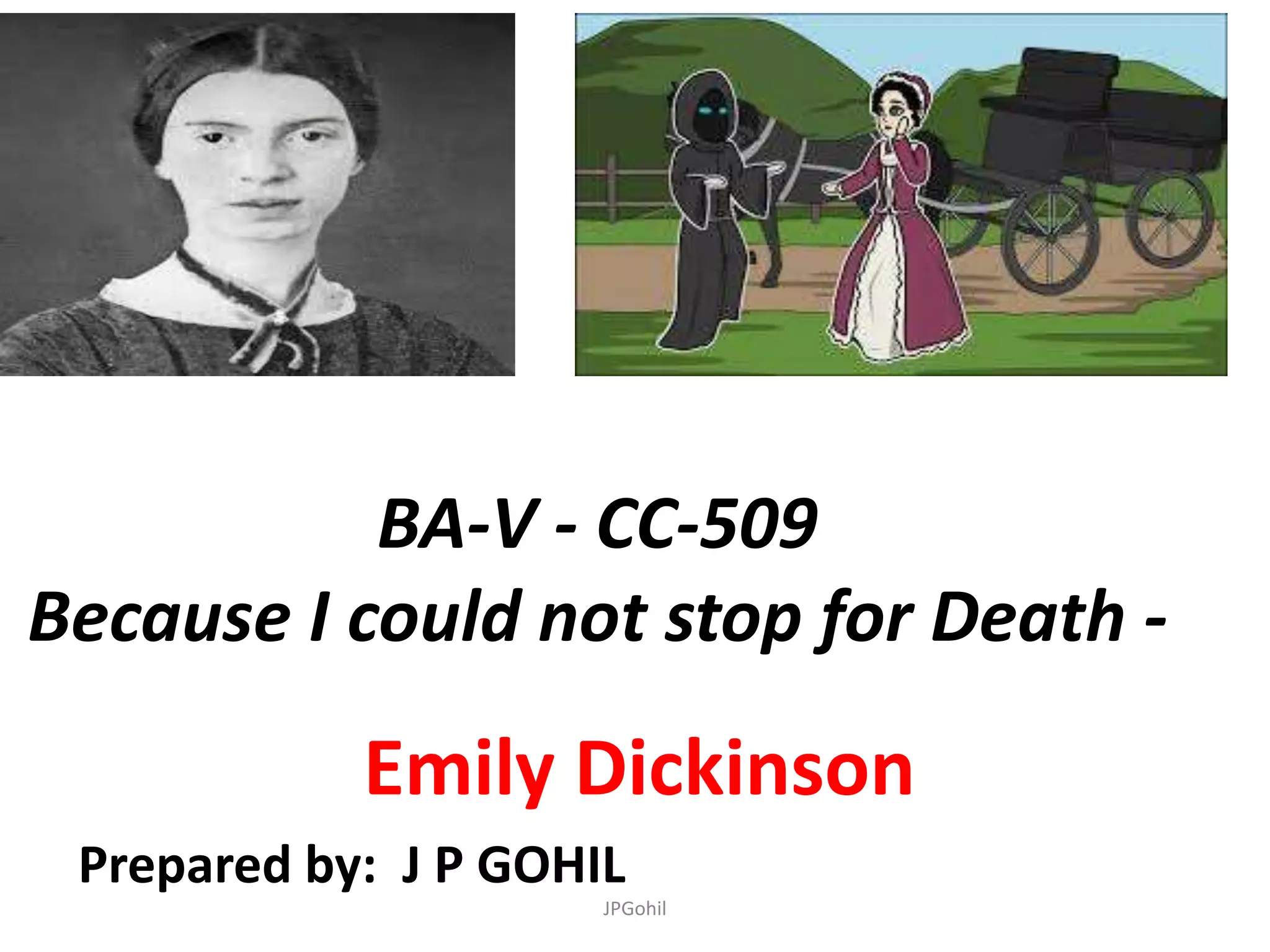 Module-3 American Poetry "Because I Could not Stop for Death By Emily ...