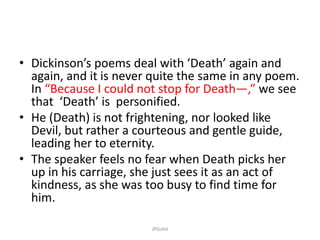 Module-3 American Poetry "Because I Could not Stop for Death By Emily ...