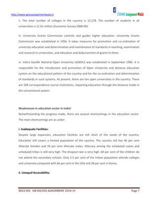 ignou Bece 002 solved assignment 2018 19 | PDF