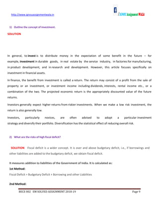 ignou Bece 002 solved assignment 2018 19 | PDF